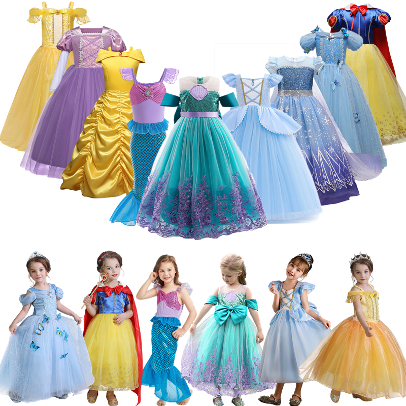 Fancy Girls Princess Snow White Costume Girl Birthday Party Girl Ball ...