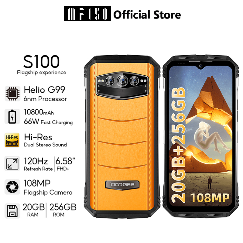 DOOGEE S100（6.58'' FHD+ 120Hz 20GB 256GB/2TB 108MP Camera Supports wireless charging 10800mAh ...