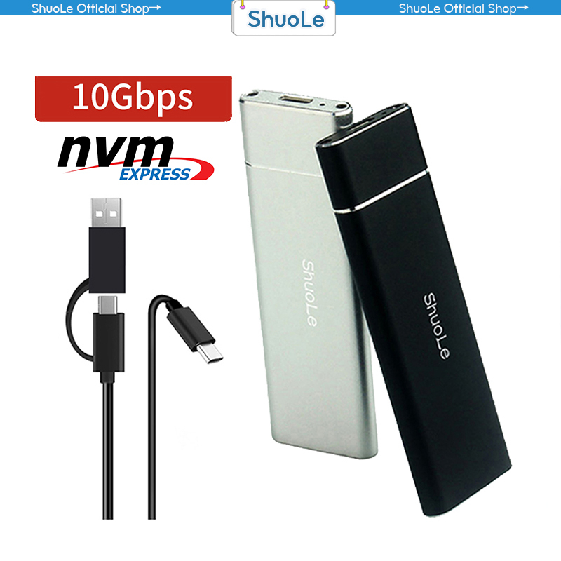 ShuoLe SSD Enclosure Case NVME M.2 to USB3.1 Type-c External Mobile ...