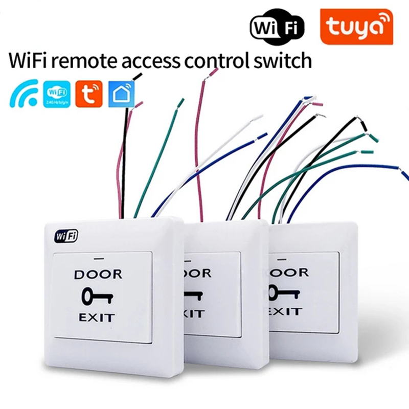 Tuya App WiFi Door Exit Button Voice Remote Door-Opening Wireless ...