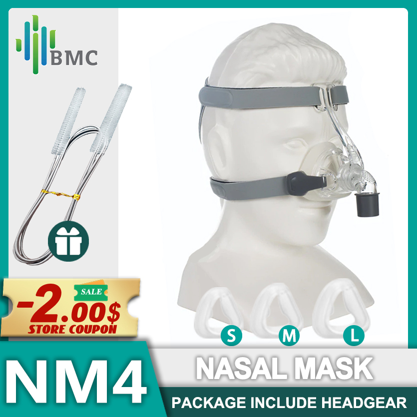 BMC NM4 CPAP Nasal Mask with Headgear S/M/L Size or Full Size Use for ...