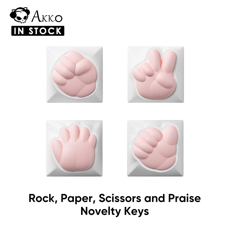 Akko Rock, Paper, Scissors and Praise Artisan Keycaps OEM Profile for ...
