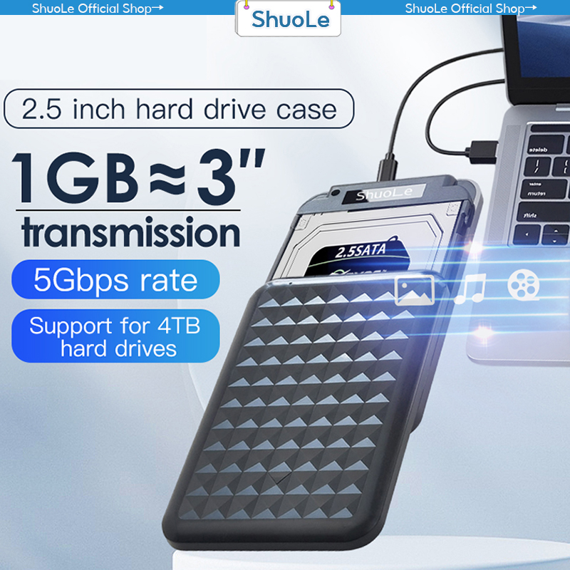 ShuoLe 2.5 Inch HDD enclosure USB3.0 Type-C HDD Case Sata to USB 3.0 ...