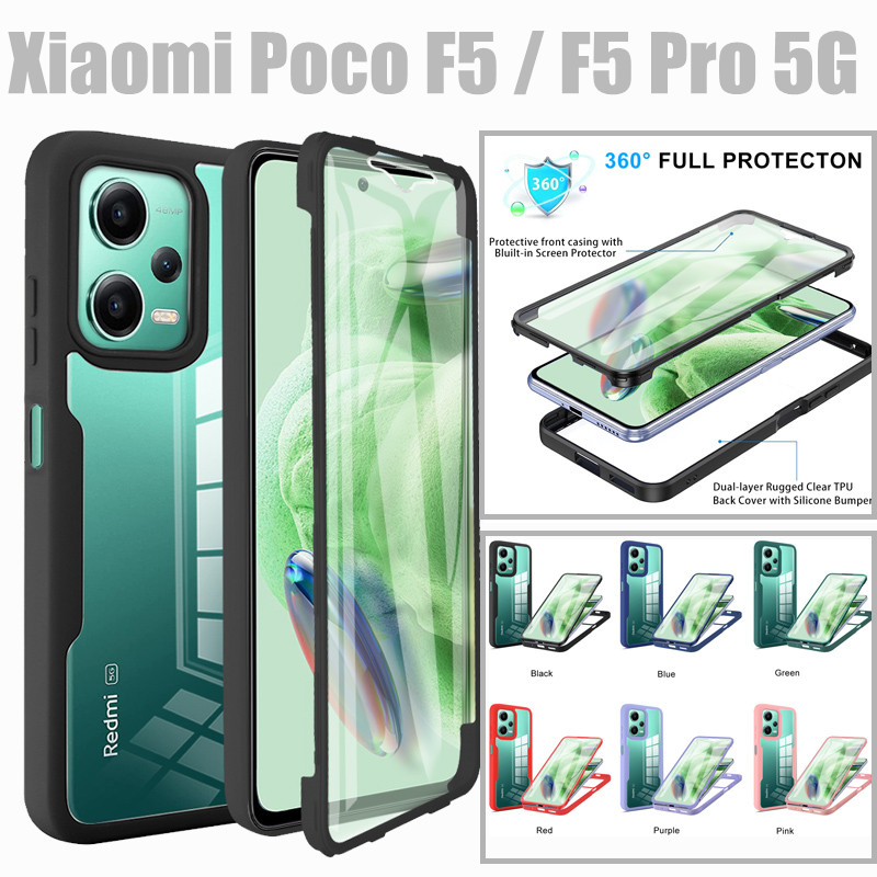 360 Degree Case For Xiaomi Poco F5 PocoF5 Pro 5G Transparent Double ...