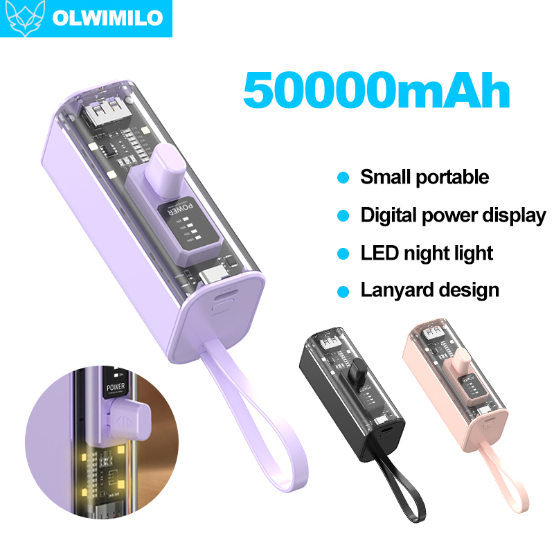 OLWIMILO powerbank 50000mah mini power bank small power bank original ...