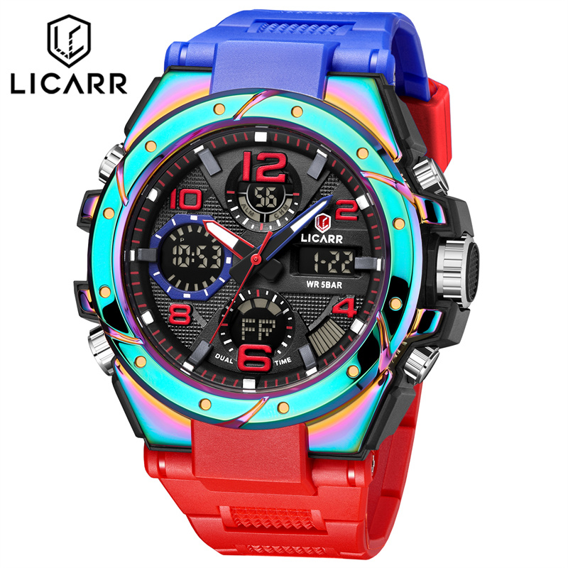 Top Brand LICARR Men's Watches Casual Military Fashion Sport Light Men ...
