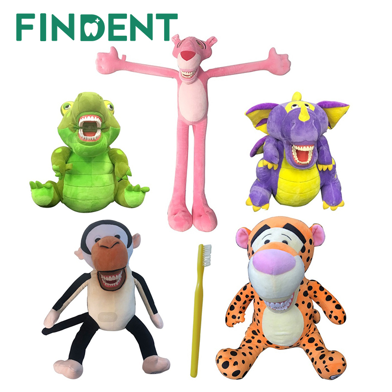 Dental Plush Toys With Teeth Model Cute Animals Plush Doll Teeth Brush ...