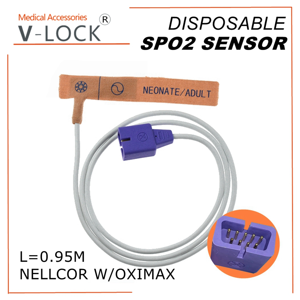 V-LOCK DIS-03 Disposable SpO2 Sensor With Bandage Adult Child Infant ...