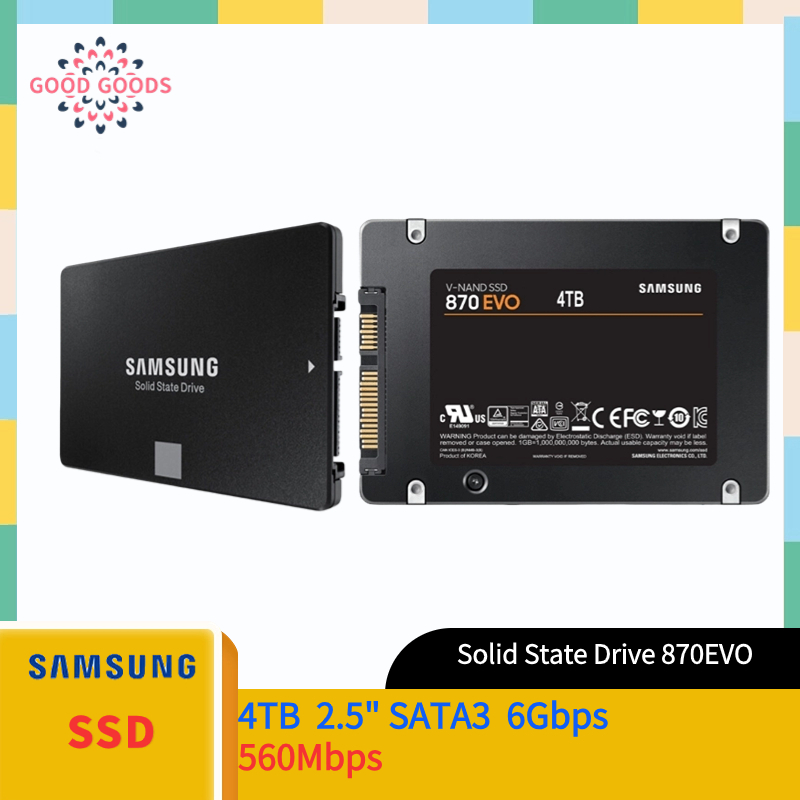 Samsung Solid State Drive 870EVO 4TB SATA 2.5 "SSD Suitable for Laptop ...