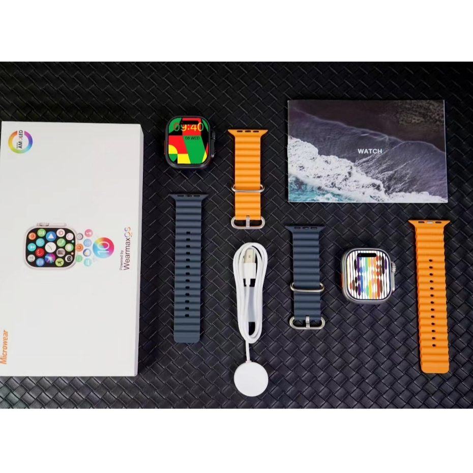 W69 Plus Ultra Smart Watch Men AMOLED NFC ECG Thermometer Smartwatch ...