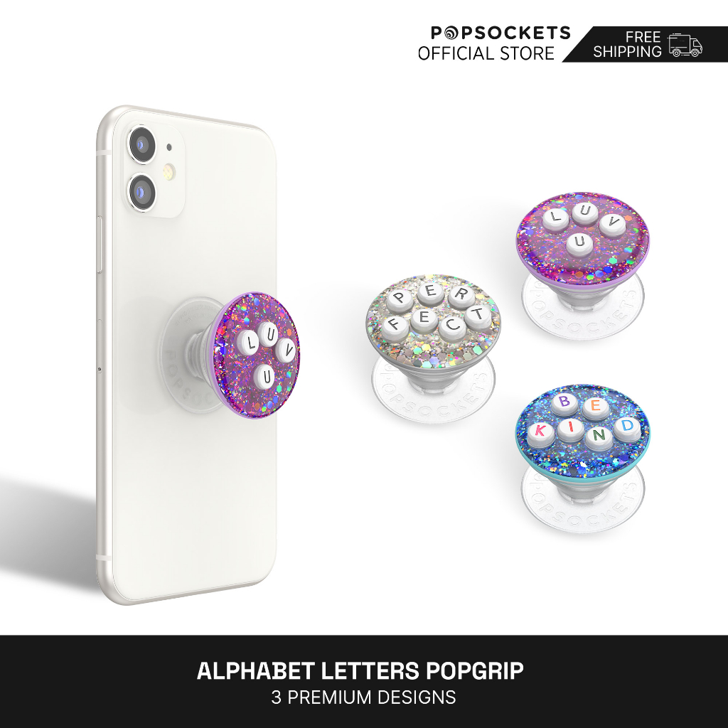 PopSockets Alphabet Letters PopGrip | The Premium Phone Grip and Phone ...
