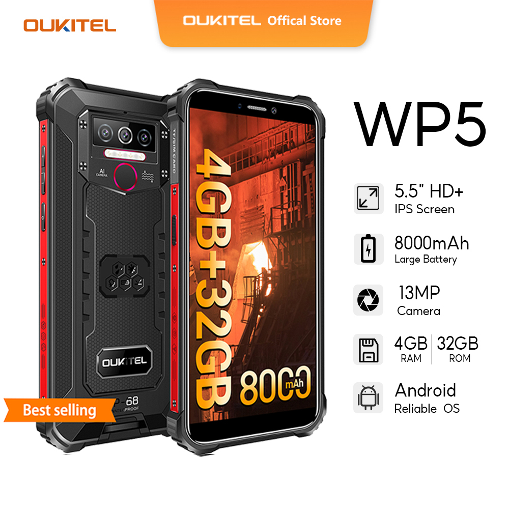 Oukitel WP5 Waterproof Rugged Cellphone Otg 5.5" 4gb 32gb Triple Camera ...