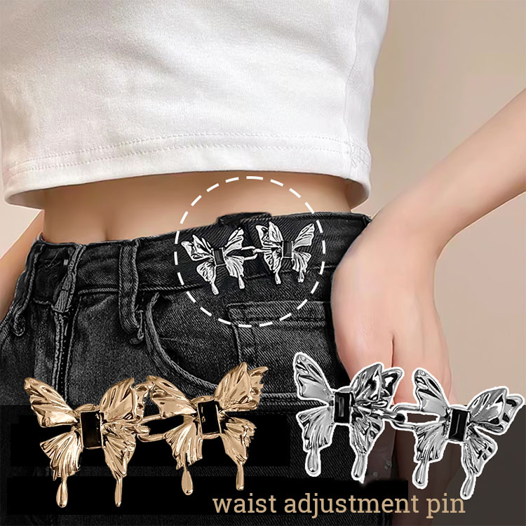 Korean Style Metal Brooch Pin Buckle Bear Flower Butterfly Shrink Waist ...