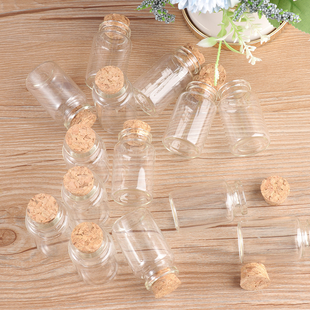 [READY STOCK] Mini Glass Bottles Cork Corked Drift Sealed Cans Vial ...