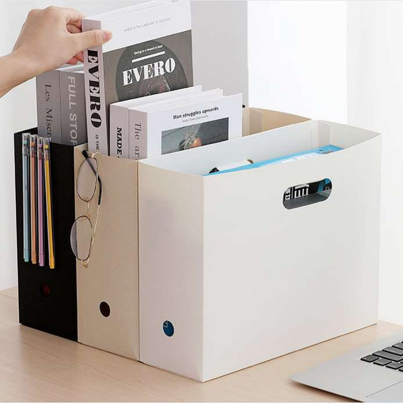 Desktop Document File Storage Box Multi-functional Foldable Portable ...