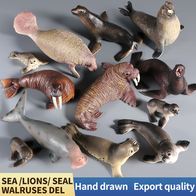Simulation Seals Sea Lion Walrus Fur seal Action Figures Ocean Sea Life ...