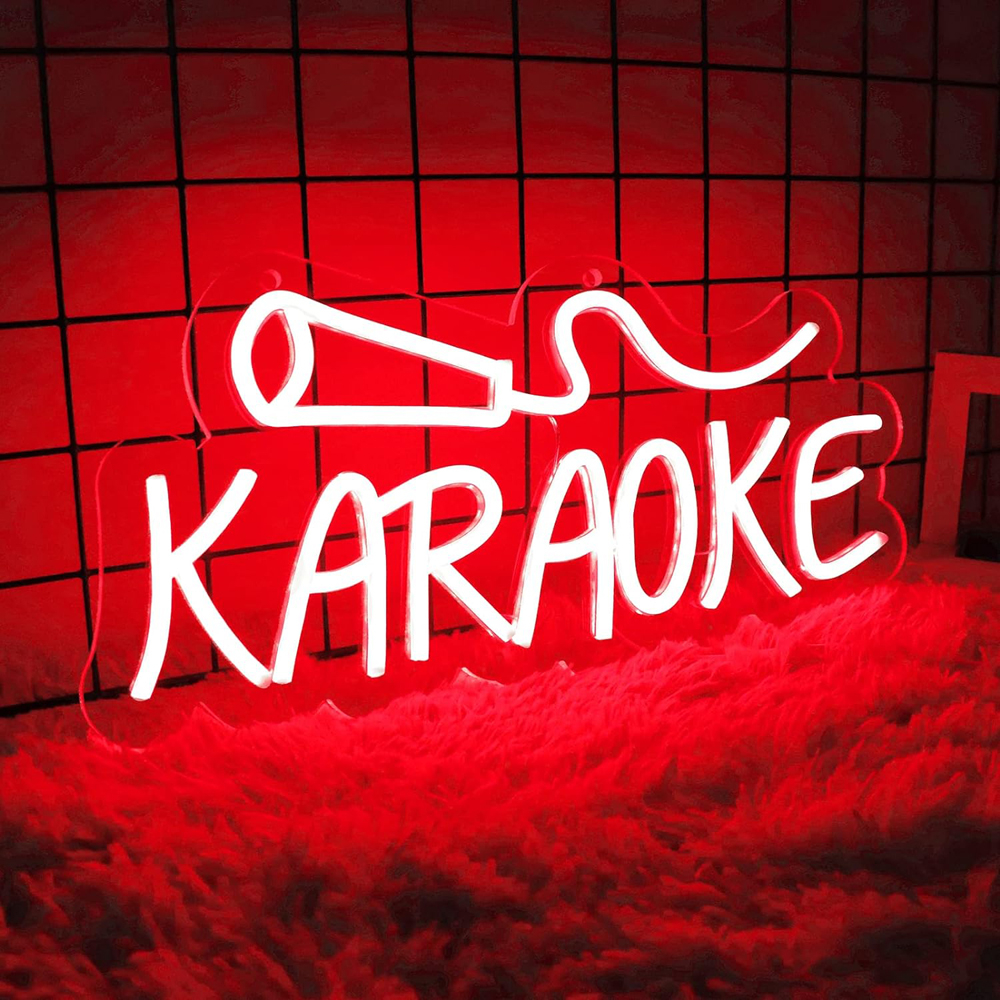 Karaoke Neon Sign for Music Bar,Pub,Club,Karaoke Stor Wall Art Decor ...