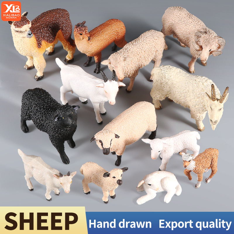 Farm Poultry Animals Solid Simulation Alpaca Sheep Goat Model Action ...