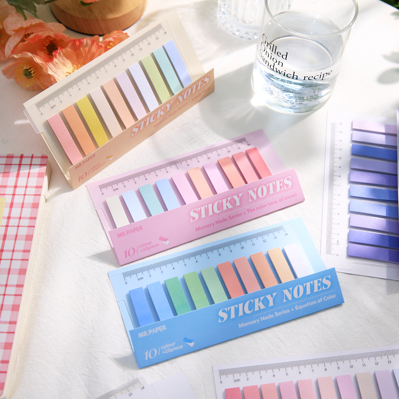 Mr. Paper 200 sheets/bag Index sticker simple The color of Morandi ...