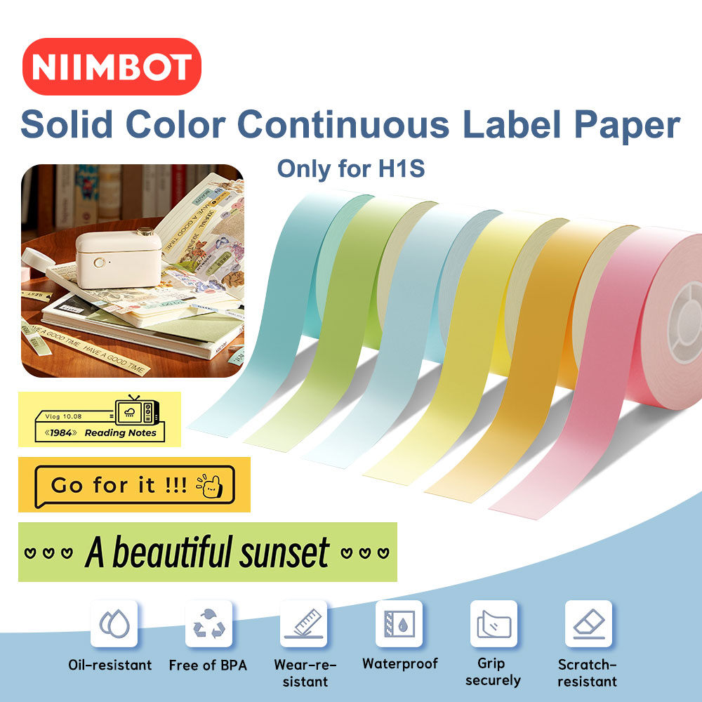 [Only H1S] NIIMBOT H1S label printer continuous paper self-adhesive printing paper small print ...