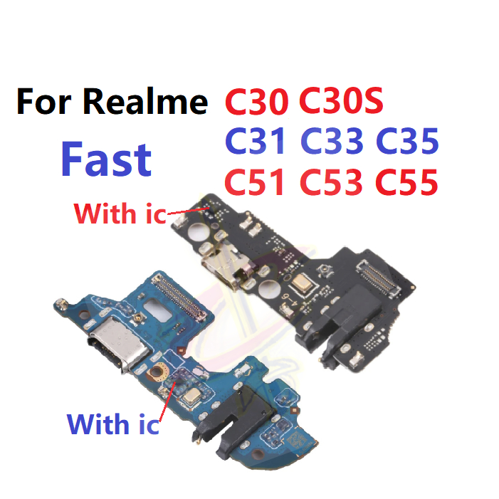 Charging board port for Realme C30 C30S C33 C35 C55 C31 C51 C53 Fast ...