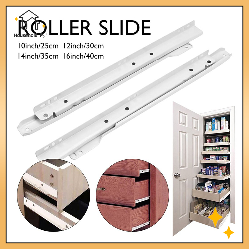 2Pair Drawer Track Slides Two Cabinet Rails Thickening Computer Table ...
