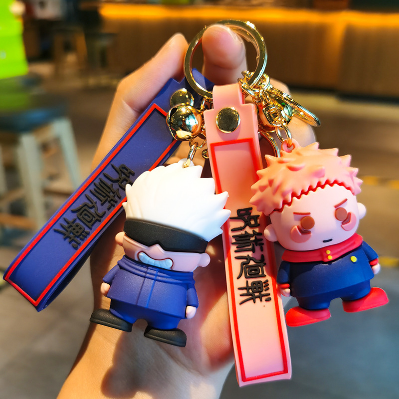 Cartoon Anime Jujutsu Kaisen Doll Keychain Gojo Satoru Doll Backpack ...