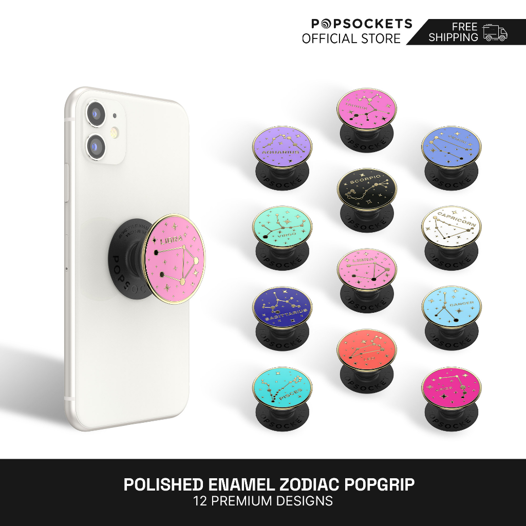 PopSockets Polished Enamel Zodiac PopGrip - The Premium Phone Grip ...