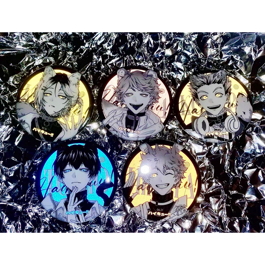 Volleyball Boy Double Flash Badge Haikyuu Haikyuu Shoyo Kageyama Tomio ...