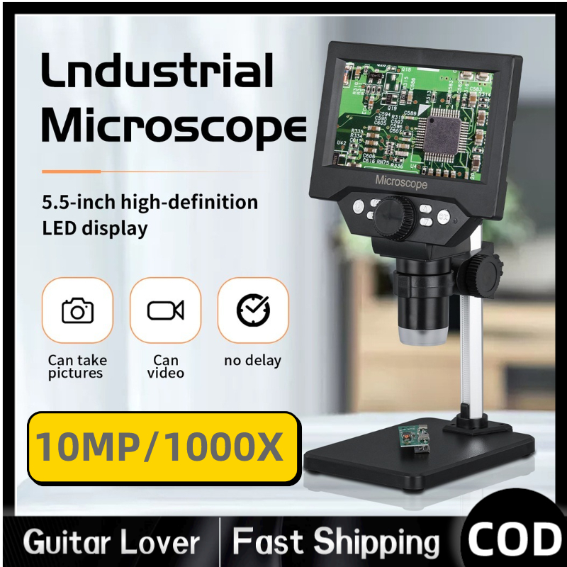 [COD]10MP Industrial Digital Microscope, 5.5" LCD Display1000x ...