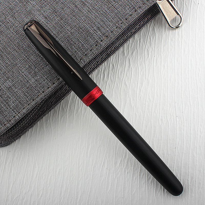 Luxury Quality Jinhao 75 Metal Black Red Fountain Pen Financial Office ...