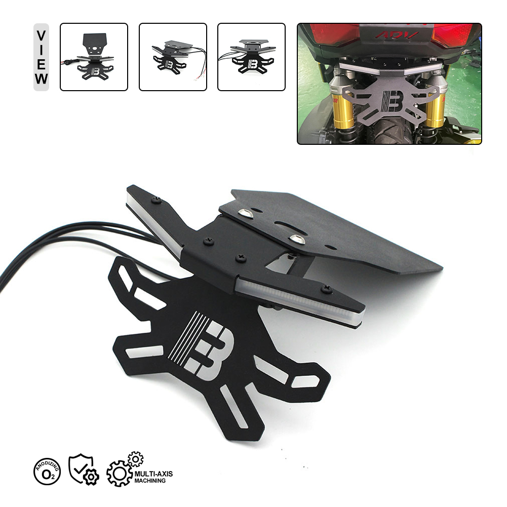 Honda ADV160 short tail folding rear license plate rack 2 models ...