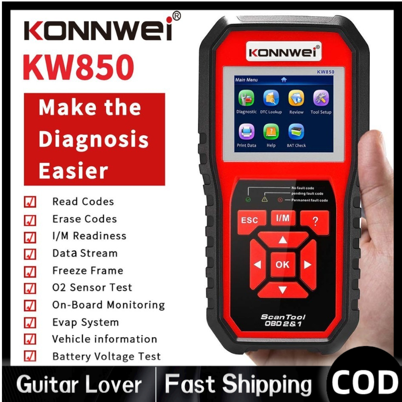 [COD KONNWEI KW850 OBD2 Car Diagnostic Scanner Universal Auto Scanner Automotive Car Code Reader ...