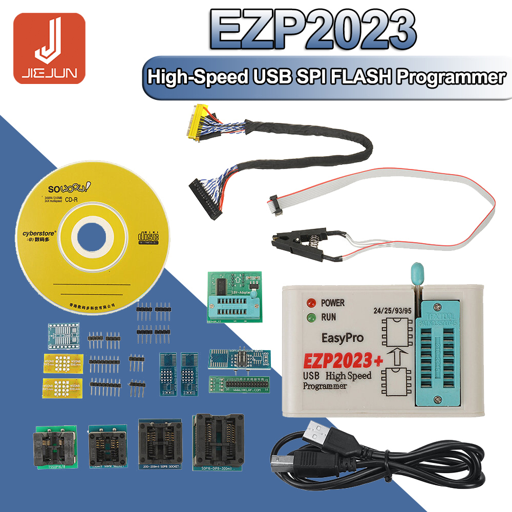 ezp2023+ EZP2023 High-Speed USB SPI Programmer+12 Adapters Support 24 ...
