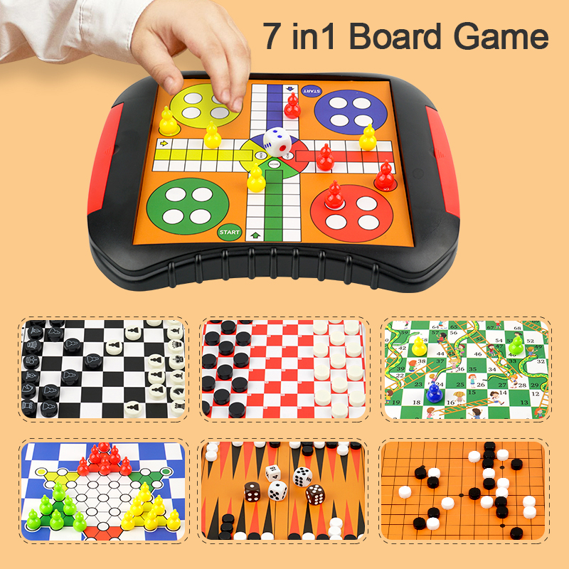 7 in 1 Ludo/Chess/Checkers/Snakes and Ladders/Chinese Checkers ...