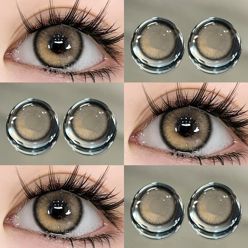 Contact lens | PHUKET seri color contact lenses Normal Brown/Grey Big ...