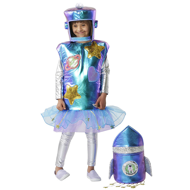 Kids Funny Alien Dress Costume 2pcs/Set Girls Cute ET Astronaut ...