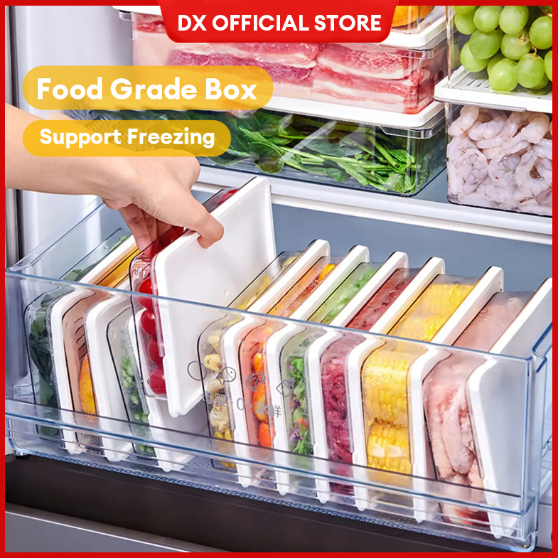 Food Grade Fridge Organizer Food Storage Box Clear Crisper Sealed Fresh ...