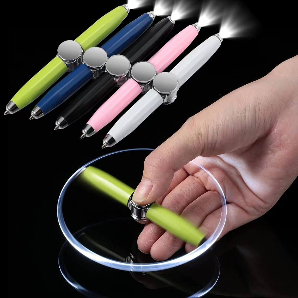 Fidget Spinner Toy Gyro Ball Pen Spinning Toy With LED Light Stress ...