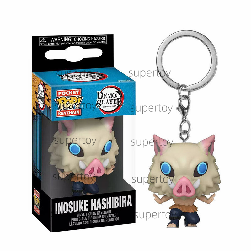 Funko Pop Keychain Demon Slayer Tanjiro Kamado Nezuko Inosuke Zenitsu ...