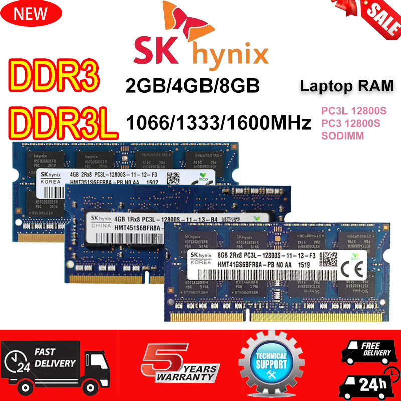 SK Hynix DDR3 DDR3L 2GB 4GB 8GB 1066/1333/1600Mhz SODIMM Laptop Memory Notebook RAM | Shopee ...
