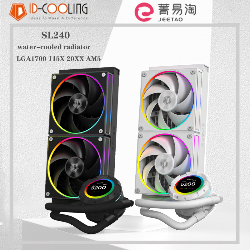 ID-COOLING SL240 integrated water-cooled radiator 3Pin ARGB silent fan ...