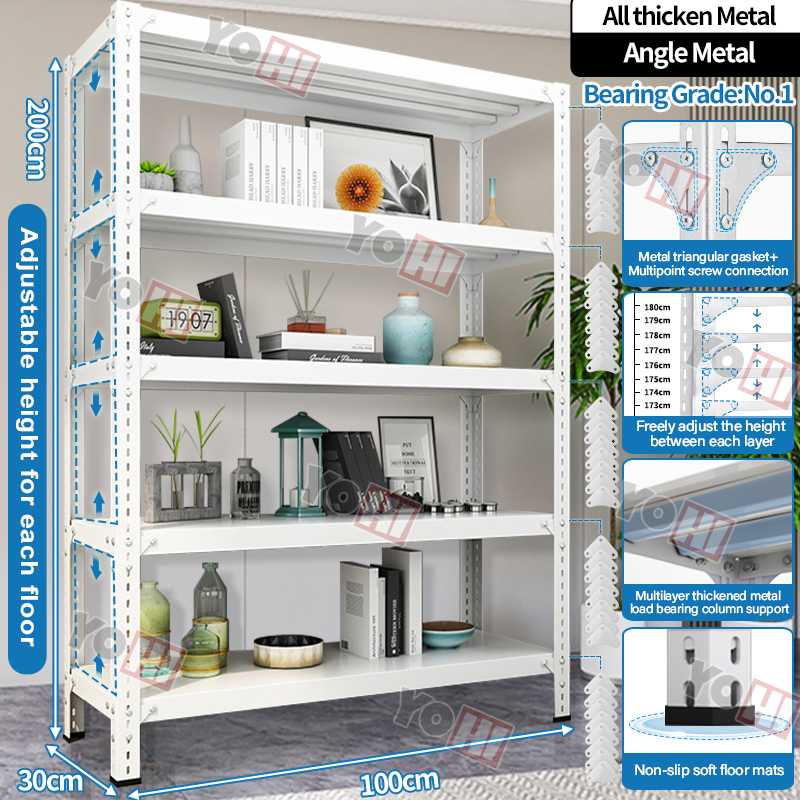 7/6/5 Layer 200*200 Steel Rack Metal Rack Boltless Rack Heavy Duty ...