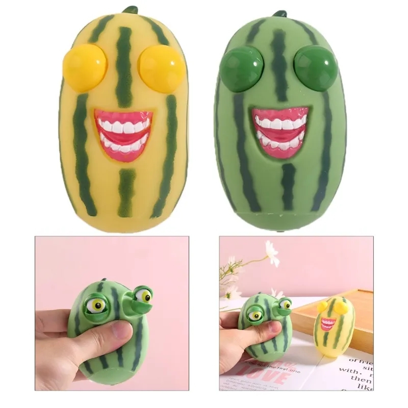Squishy Fidgets Squeeze Toy Eye Popping Watermelon Stress Toy Playful ...
