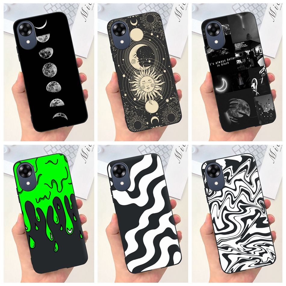 OPPO A17k A17 2023 Fashion Moon Milk Ripple Pattern Phone Casing ...