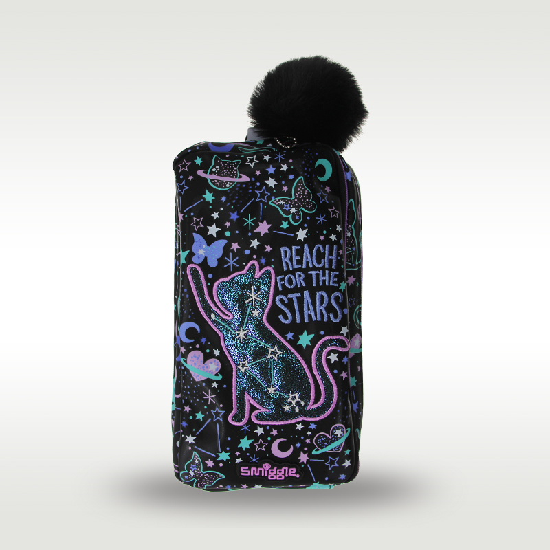 Australia smiggle original children's pencil case girl starry sky cat ...