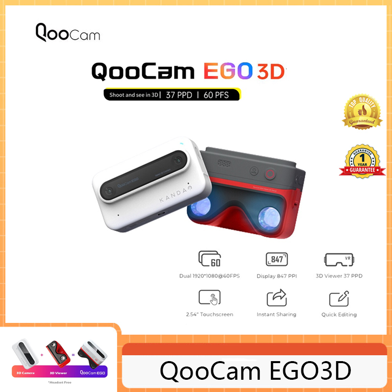 Kandao QooCam EGO shoot and see 3D camera Binocular 4K action camera VR ...