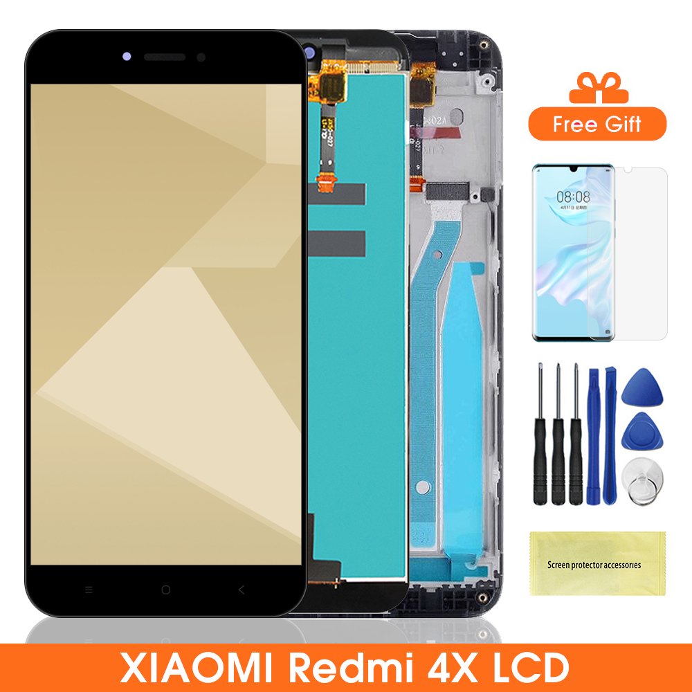 LCD For Xiaomi Redmi 4x LCD With Frame Display Screen For MAG138 MAE136 ...