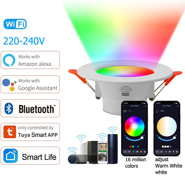 Tuya WiFi Smart Pin light 10W 15W 220V Dimmable Spot Light RGBCW Smart ...