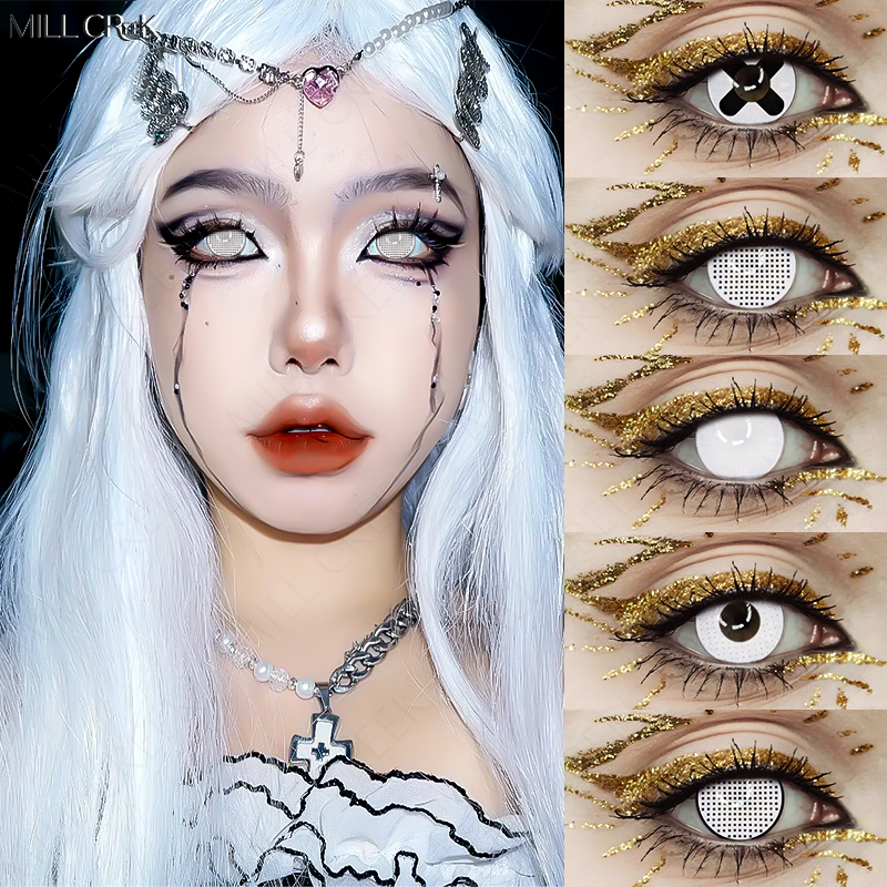 Mill Creek 2pcs Cosplay Eye Makeup Contact Lenses Halloween Costume 14 ...